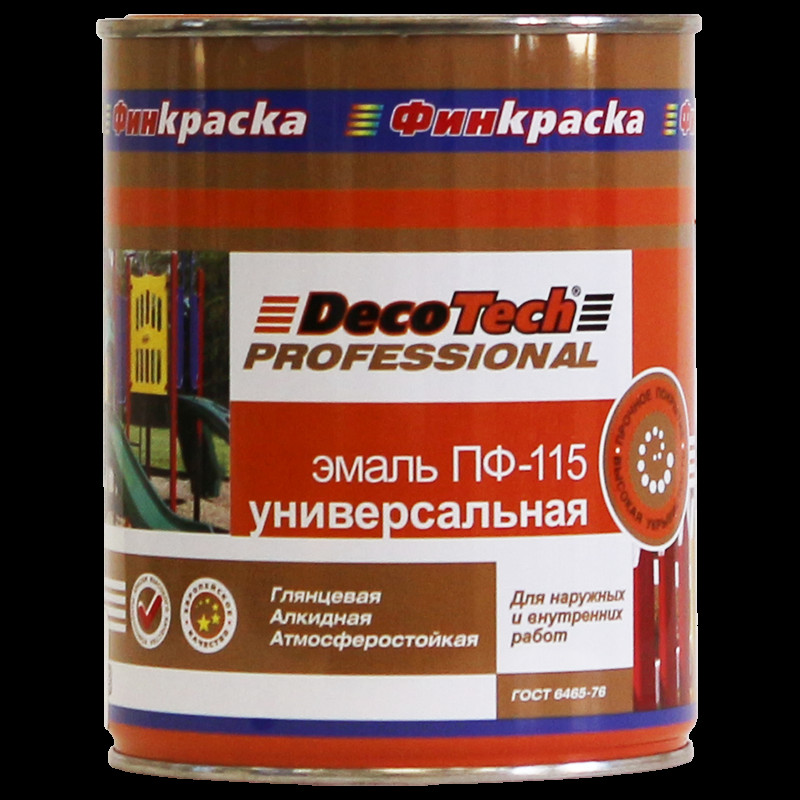 Краска Deco Tech ПФ-115 серая под RAL7040 0,9кг